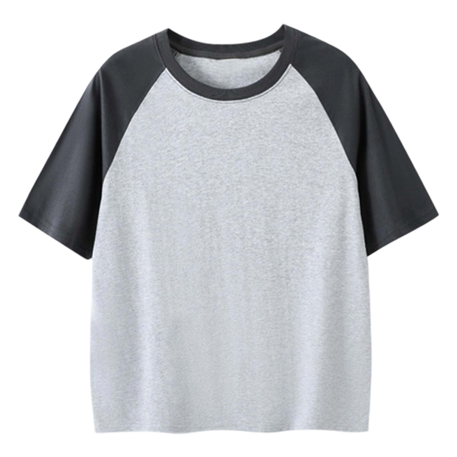 Bmisegm Cute Tops for Teens Boys Short Sleeve T-Shirt Color Block ...