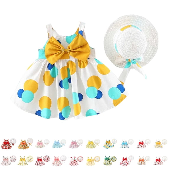Bmisegm Dresses for Kids Baby Girl Sleeveless Floral Ruched with Large ...