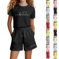 Bmisegm Girls Summer Outfits Fashion Letter Print Casual Loose Short ...
