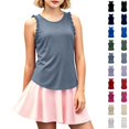 Bmisegm Girls Tank Tops Lightweight Sleeveless Ruffle Racerback Round ...