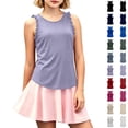 Bmisegm Girls Tank Tops Lightweight Sleeveless Ruffle Racerback Round ...