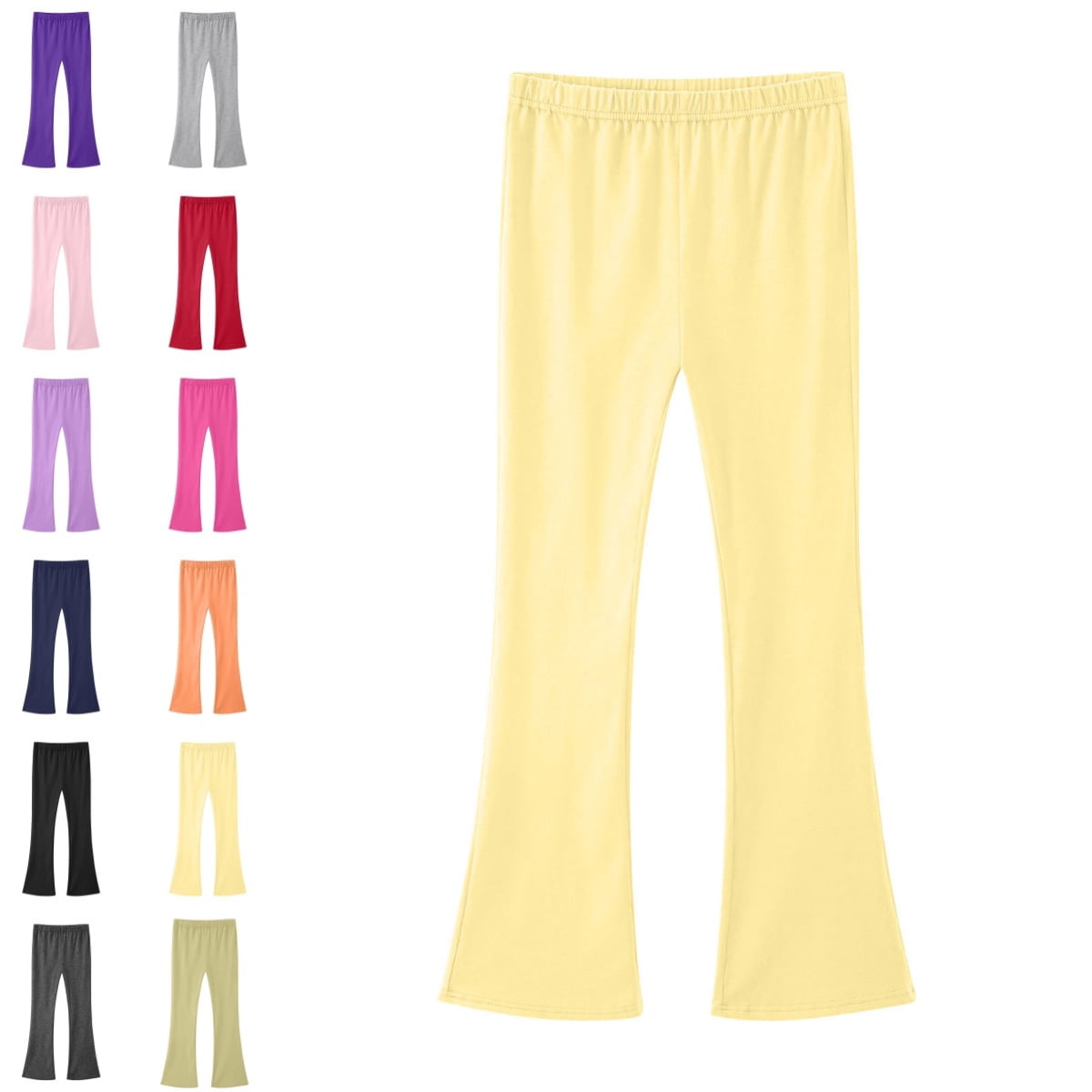 Bmisegm Girls Wide Leg Pants High Waist Soft Stretch Casual with ...