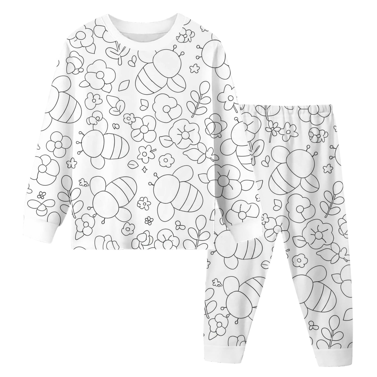 Bmisegm Holiday Pajamas Kids Festival DIY Hand Painted Coloring Pajama ...