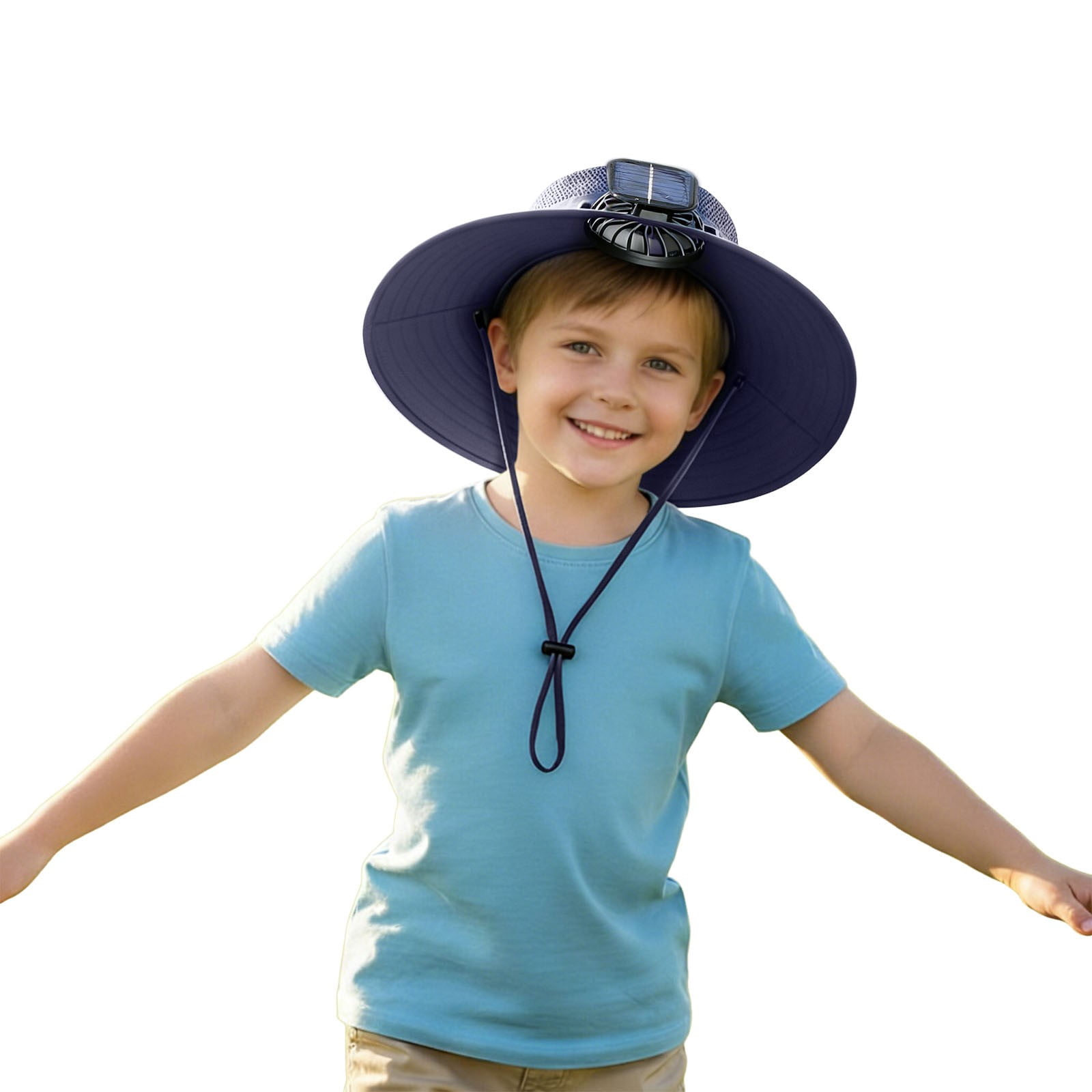 Bmisegm Bucket Hats Solar Powered Fan Hat Adjustable Sun Hat for ...