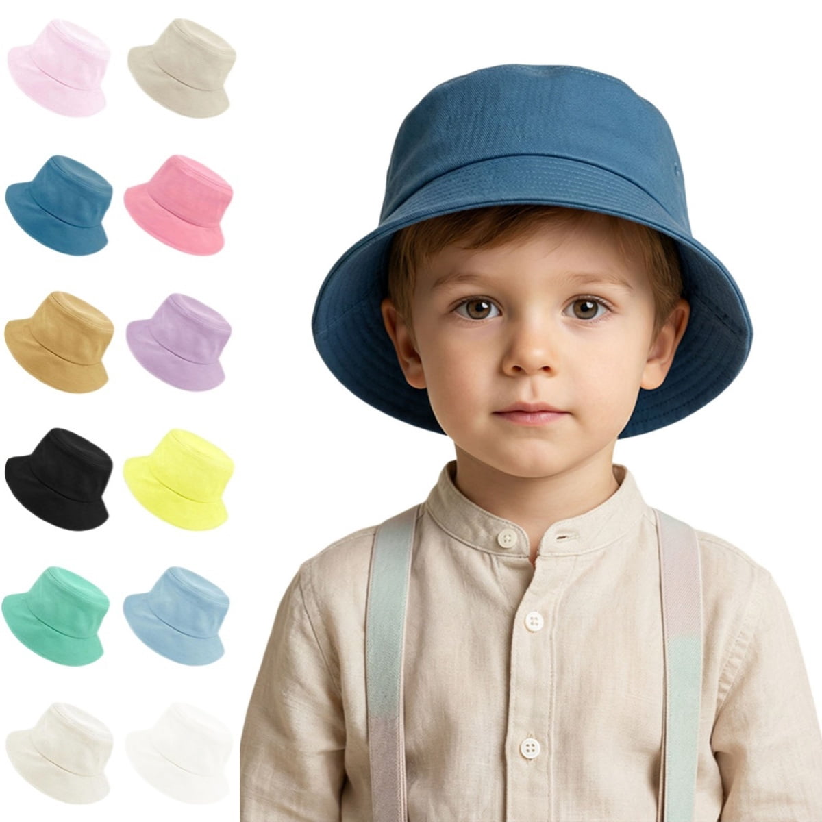 Bmisegm Kids Sun Hat UPF 50+ Wide Brim Beach Hat for Boys and Girls ...