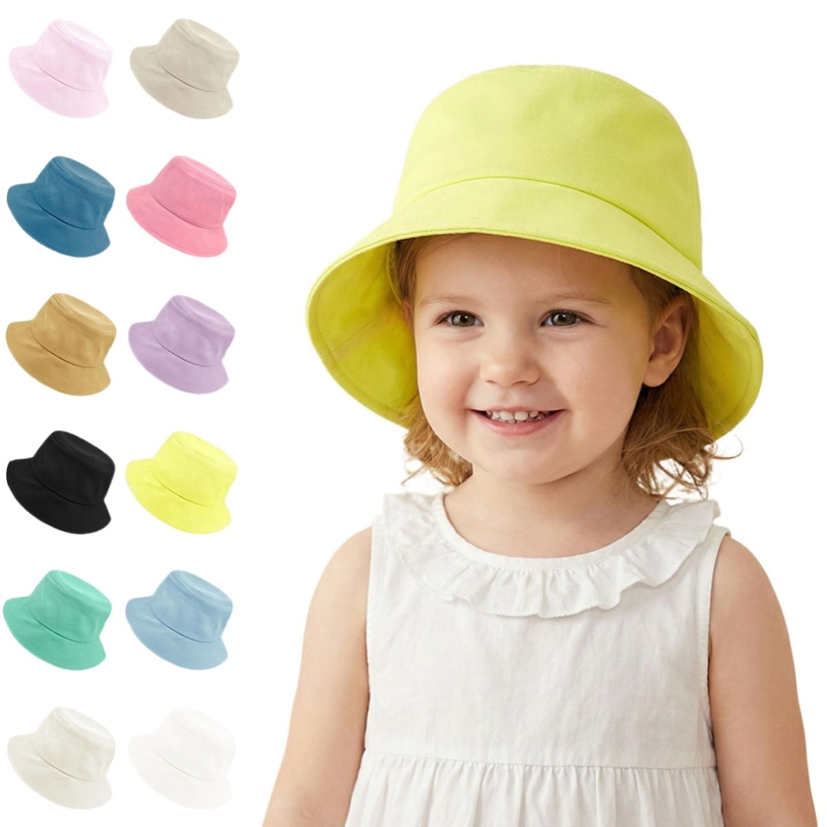 Bmisegm Kids Sun Hat UPF 50+ Wide Brim Beach Hat for Boys and Girls ...