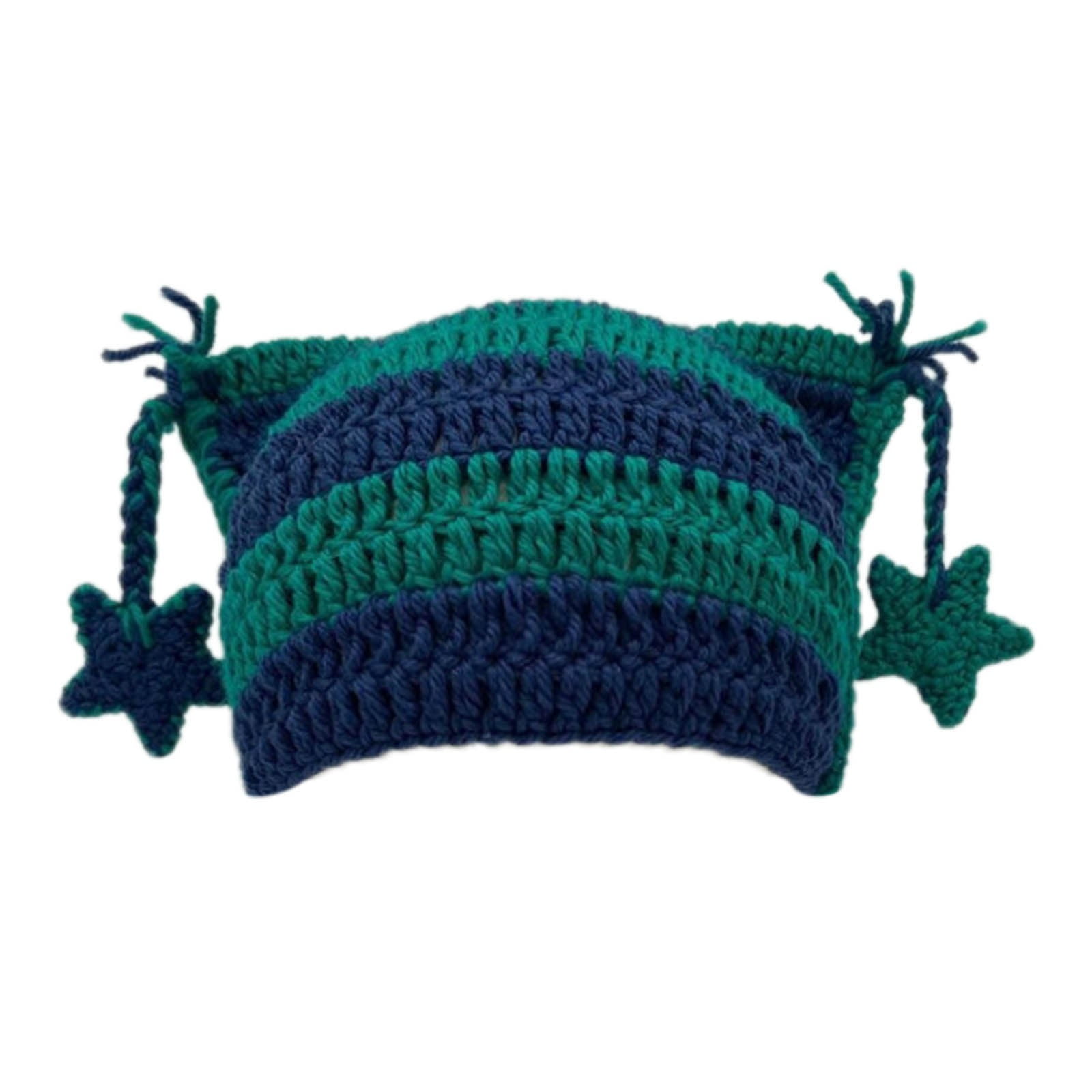 Bmisegm Kids Toddler Hand Crocheted Beanie Hat Star Cat Ear Striped ...