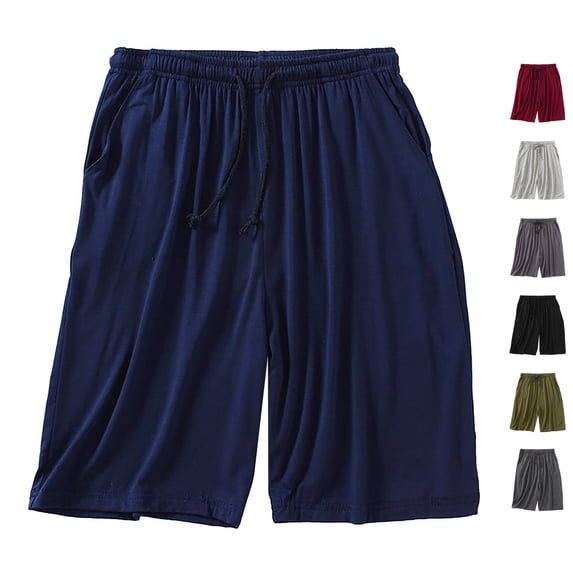 Bmisegm Mens Shorts Plus Size Drawstring Waist Baggy Short Pants with ...