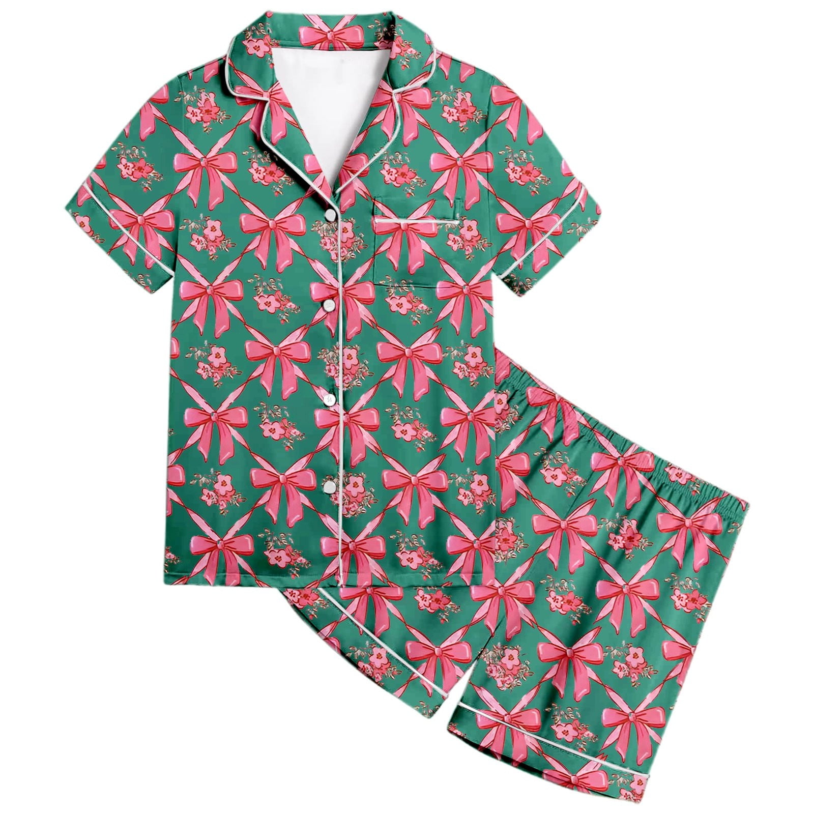Bmisegm Sleepwear for Kids Little Baby Boys Girls Satin Silk Pajamas ...
