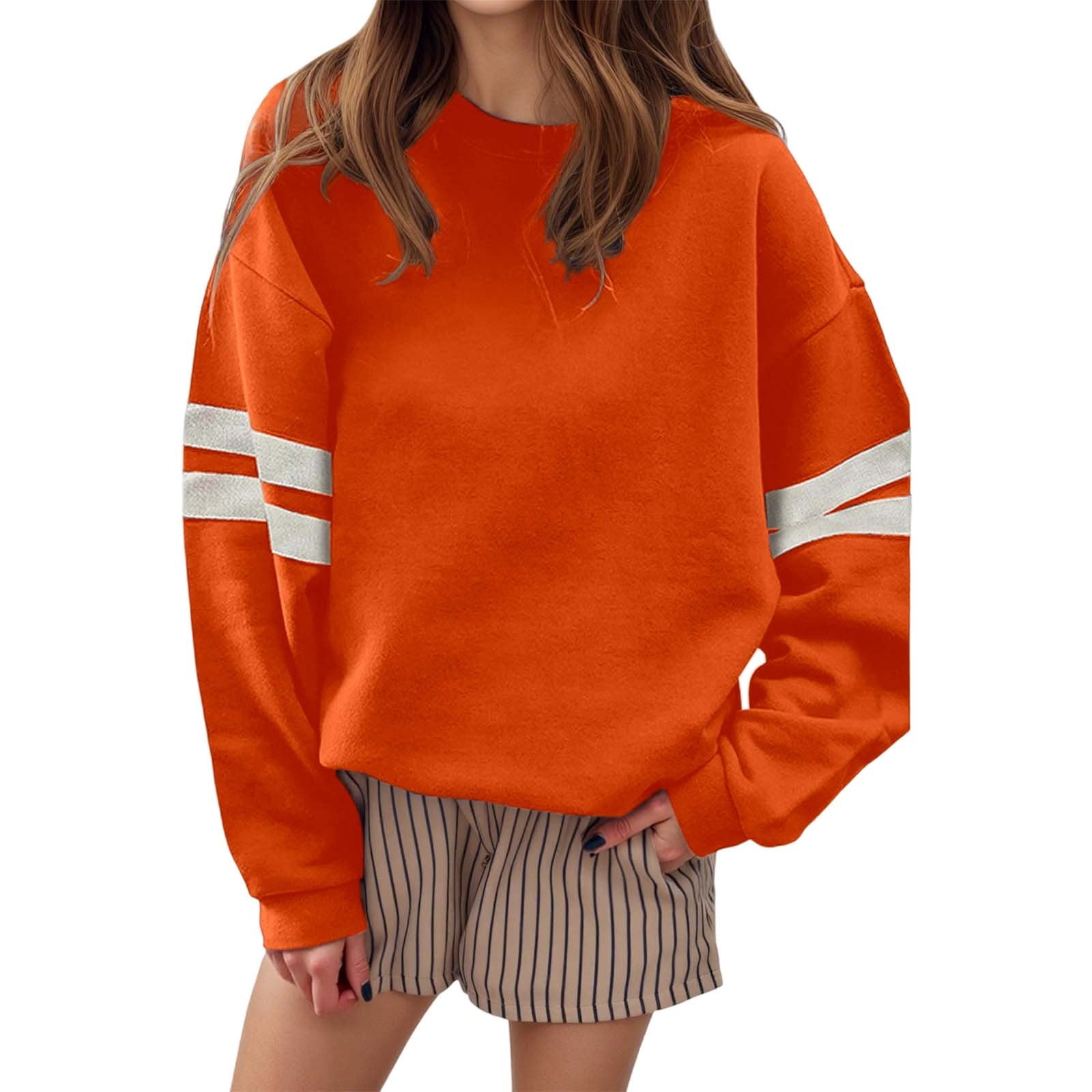 Bmisegm Stylish Long Sleeve Loose Fit Sweatshirt with Drop Shoulder ...
