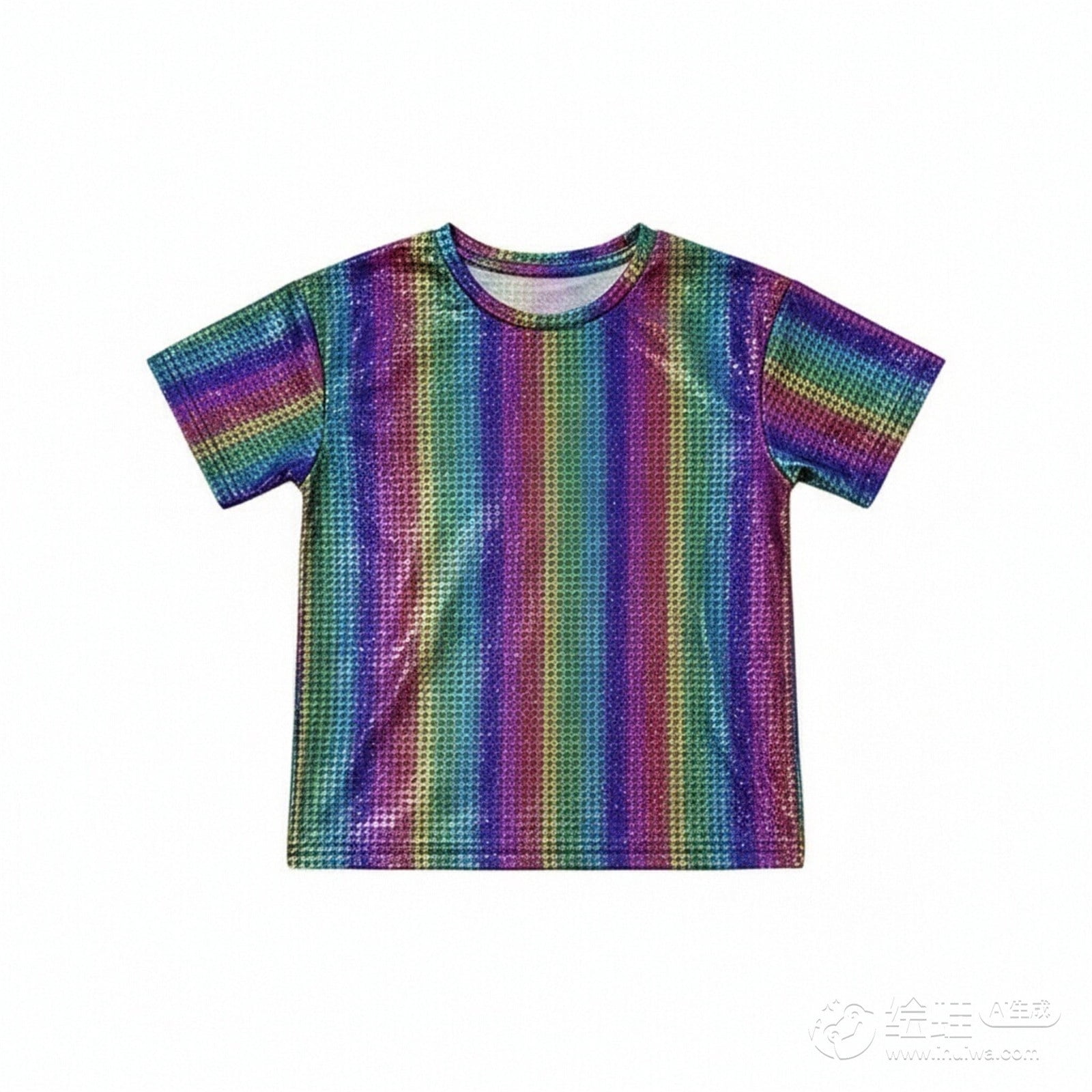 Bmisegm Teen Tops Girls Sequin Short Sleeve Performance Top Dance Shirt ...