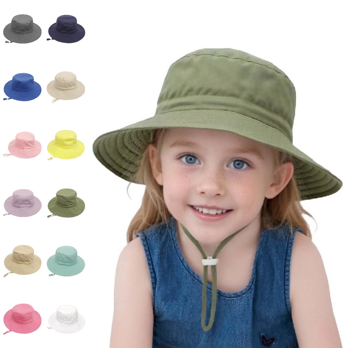 Bmisegm Toddler Bucket Hat Baby Sun Hat for Breathable Fisherman Cap ...