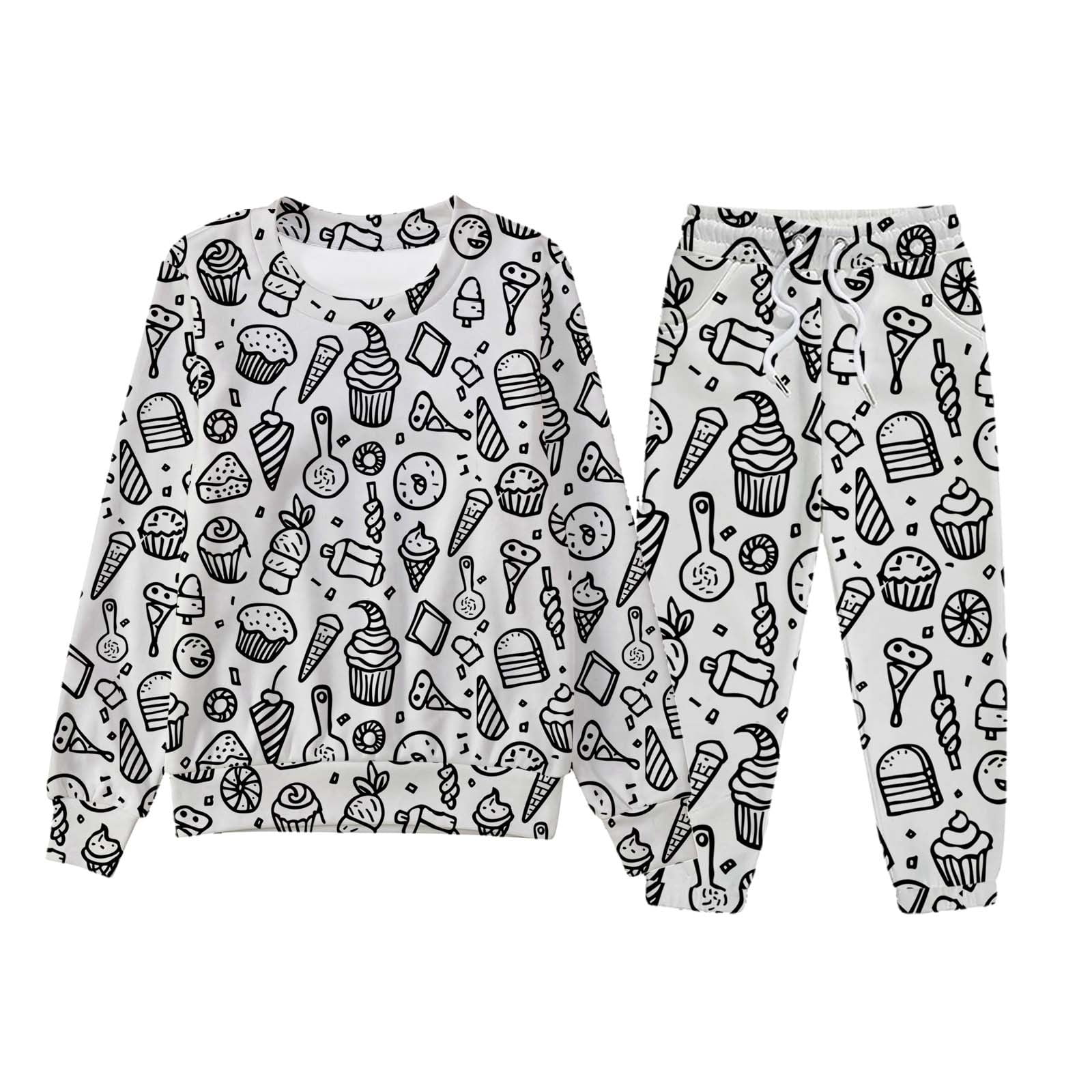 Bmisegm Toddler Dance Outfits Girls DIY Long Sleeve Sweatshirt and Long ...