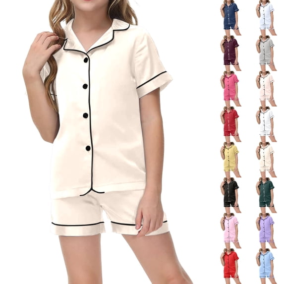 Bmisegm Toddler Girl Outfit Short Sleeve Solid Top And Shorts Casual ...