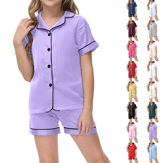 Bmisegm Toddler Girl Outfit Short Sleeve Solid Top And Shorts Casual ...