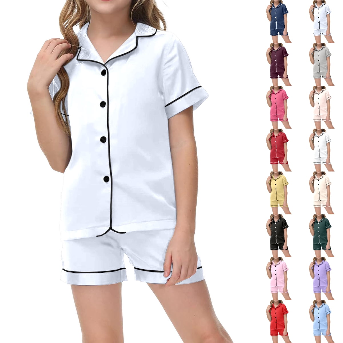 Bmisegm Toddler Girl Outfit Short Sleeve Solid Top And Shorts Casual ...