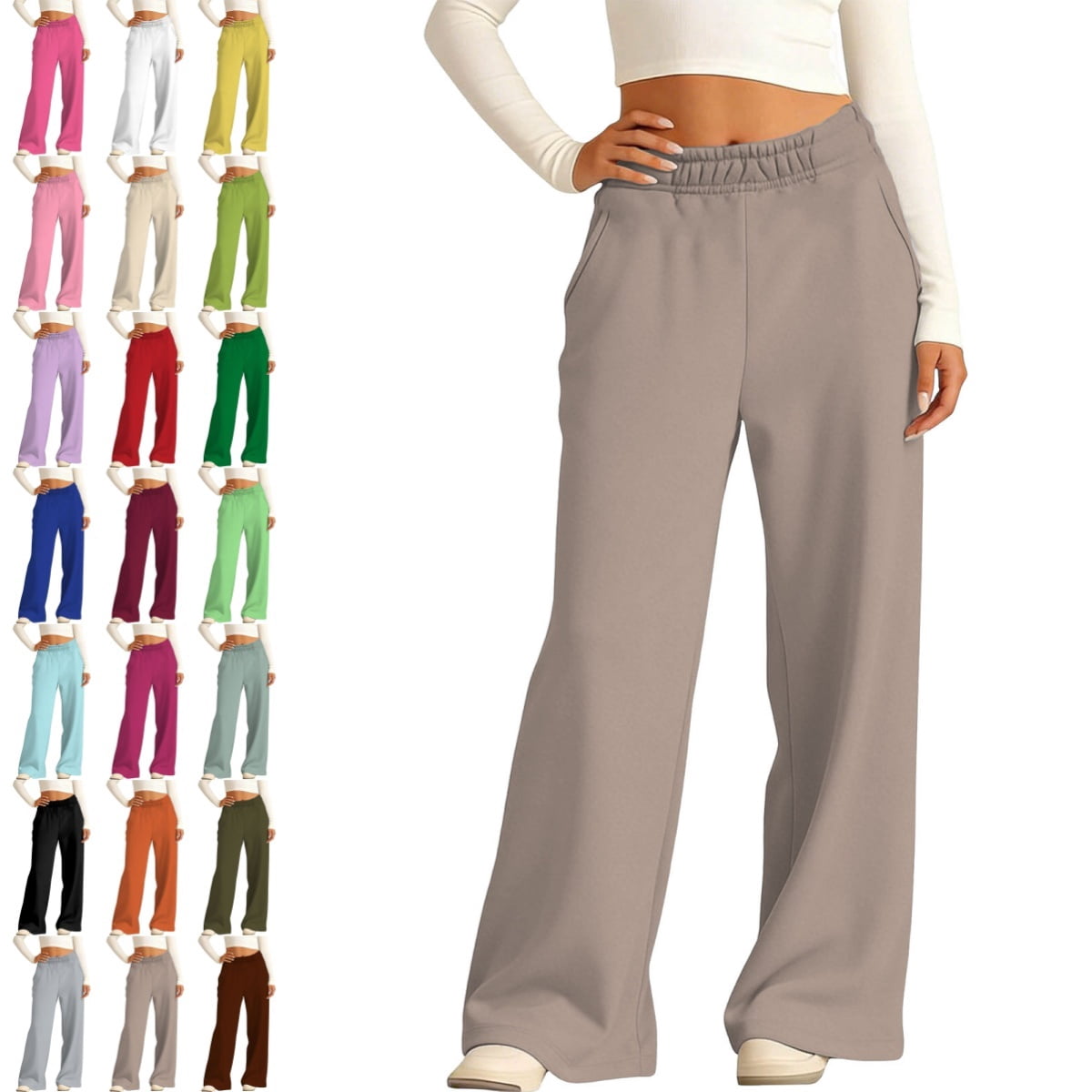Bmisegm Toddler Pants Girls Stretch Soft Casual with Elastic Waistband ...