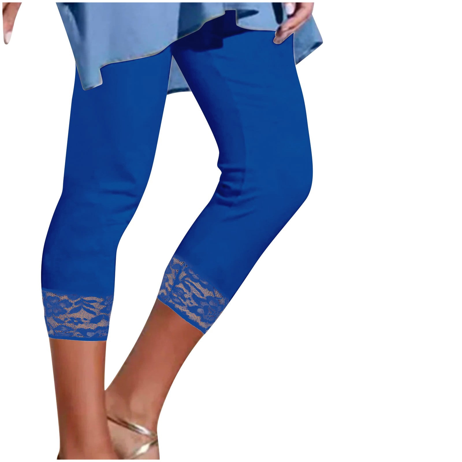 Bmisegm Trendy Women's Casual Pants Stylish Capris Lightweight Stretchy ...