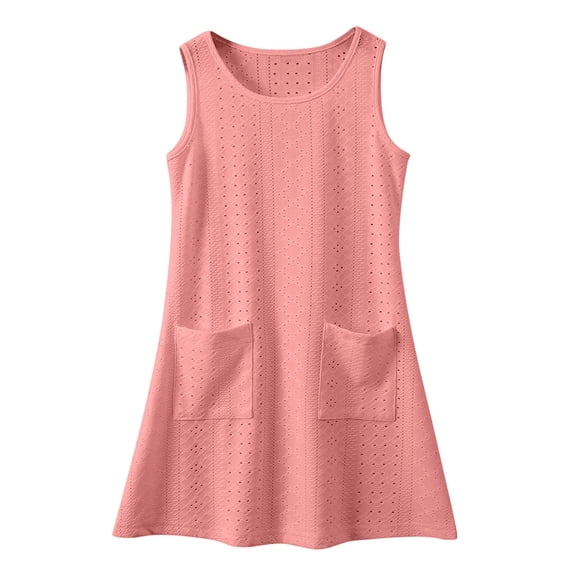Bmisegm Tween Dresses Girls Summer Boho Tie Shoulder Midi Tiered Dress ...