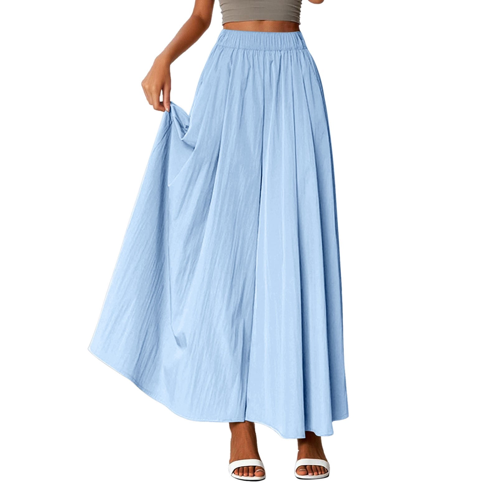 Bmisegm Women's Casual Pants for Everyday Relaxed Fit Wide Leg Pants ...