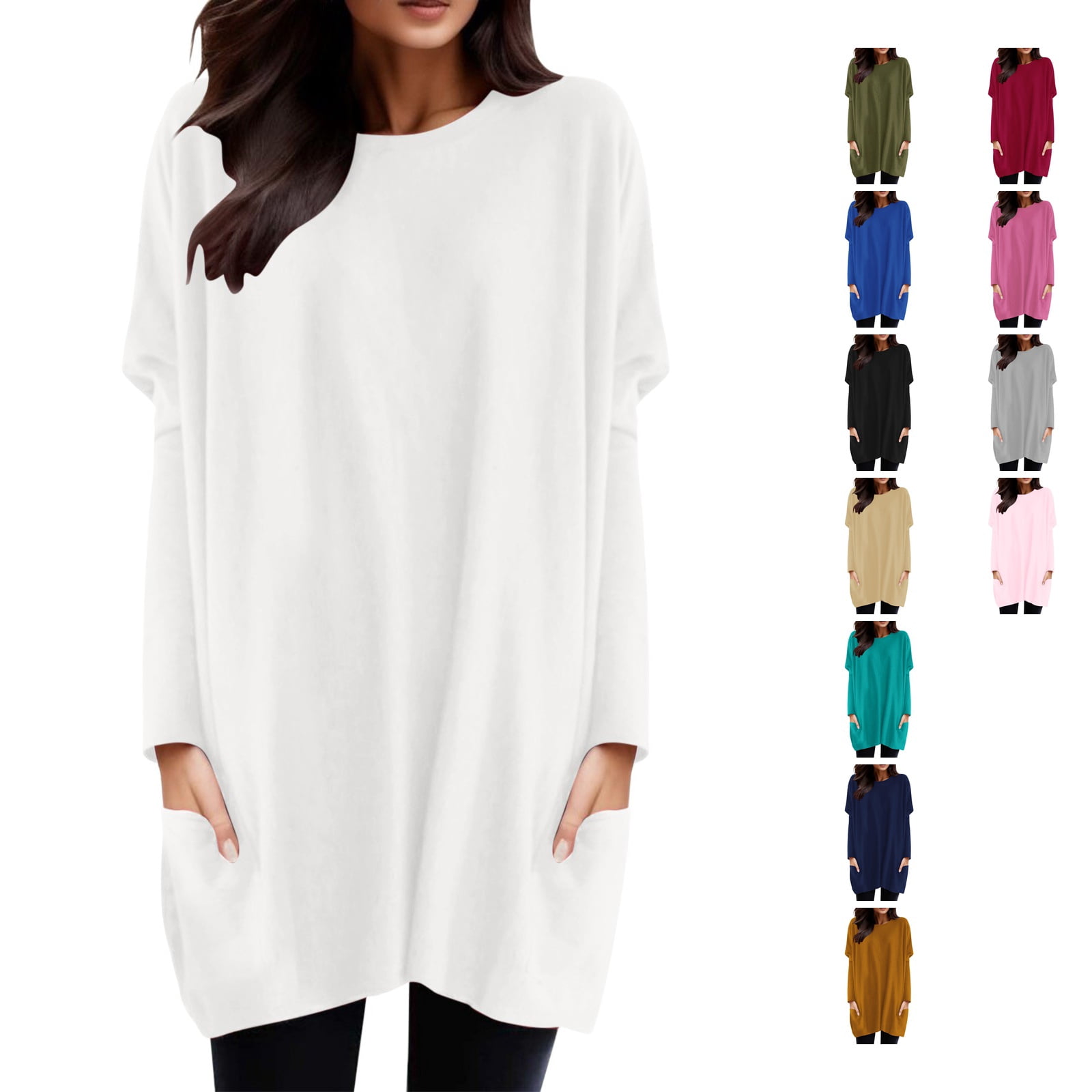 Bmisegm Womens Graphic Print T Shirt Women Autumn and Winter ...