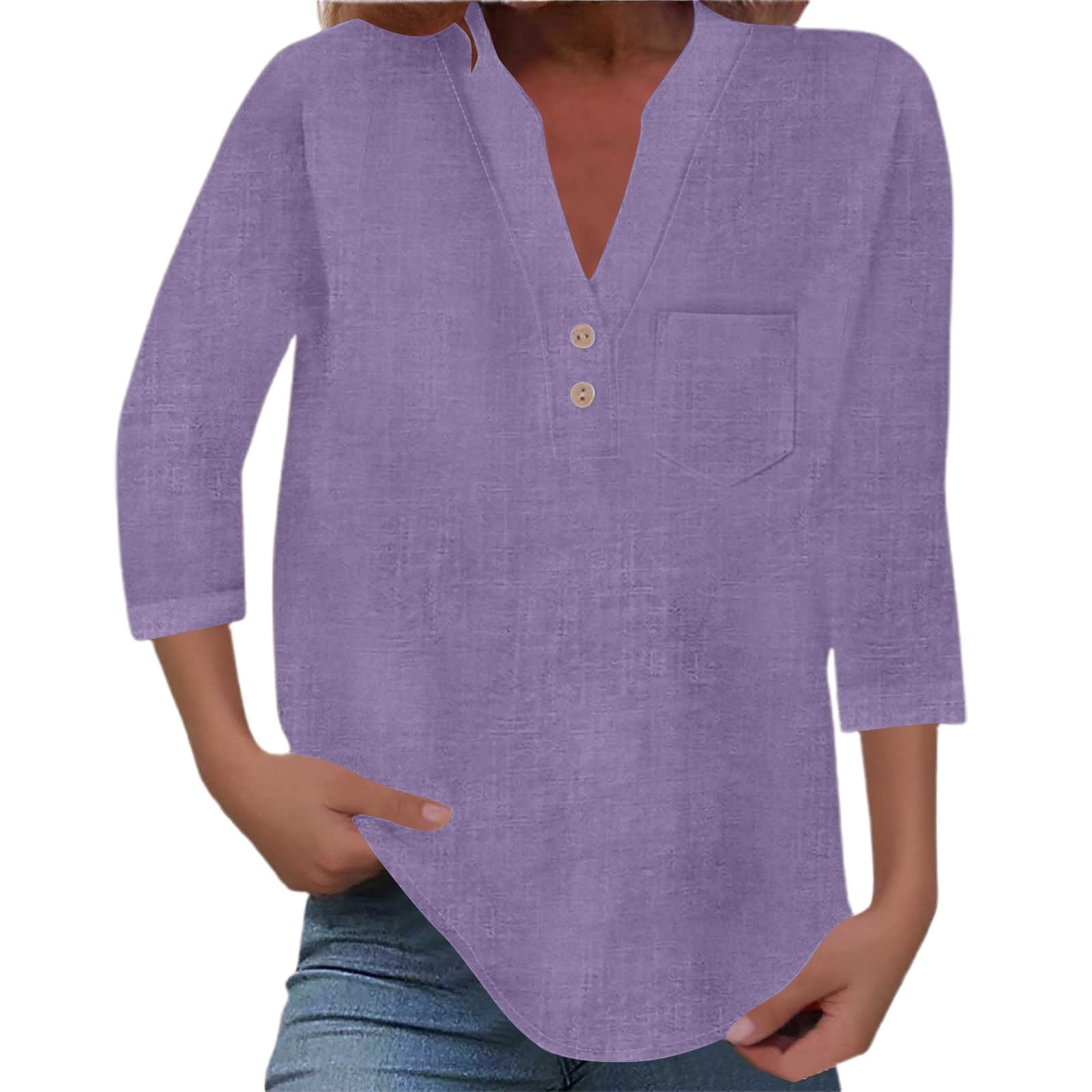 Bmisegm Womens Short Sleeve T Shirt Short Sleeve Solid Color Stand ...