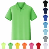 Bmisegm Womens Short Sleeve Tops Summer Casual Button Down Solid Color ...