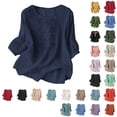 Bmisegm Womens Summer Casual Top Womens Neck Floral Embroidered T Shirt ...
