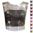 Bmisegm Womens Tank Tops Sleeveless Round Neck Rhinestone Decorative ...