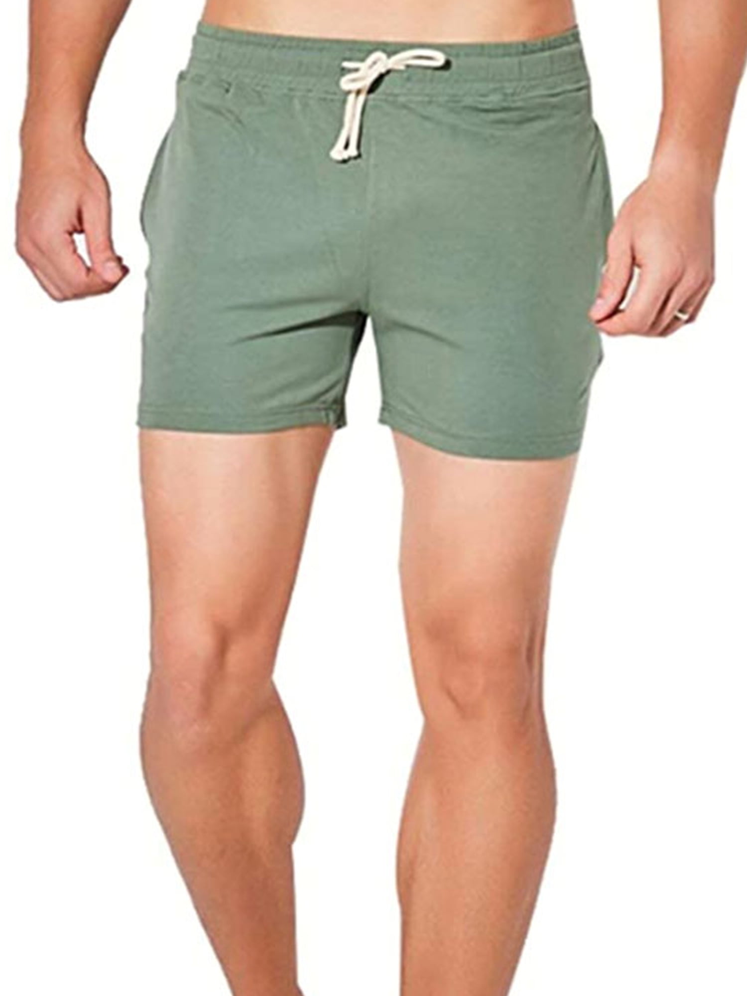 Bmnmsl Men Jogger Sweat Shorts Gym Running Shorts Solid Color Pants ...