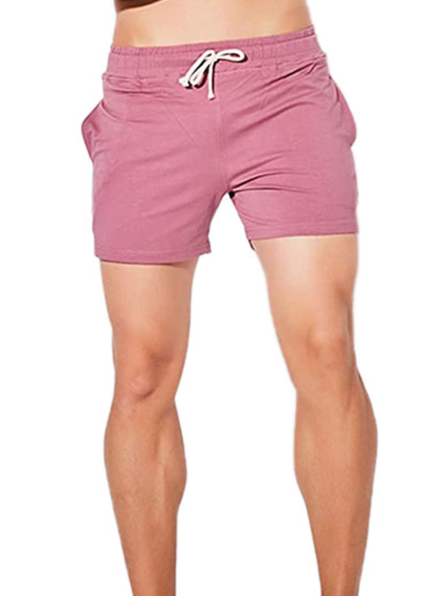 Bmnmsl Men Jogger Sweat Shorts Gym Running Shorts Solid Color Pants ...