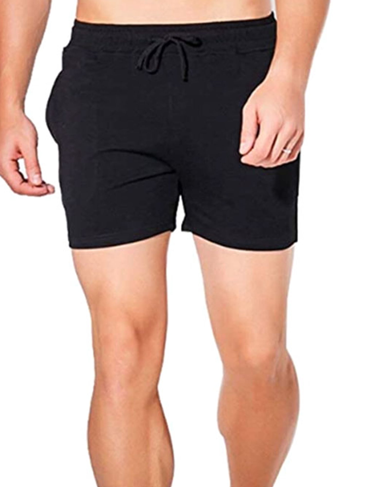 Bmnmsl Men Jogger Sweat Shorts Gym Running Shorts Solid Color Pants ...