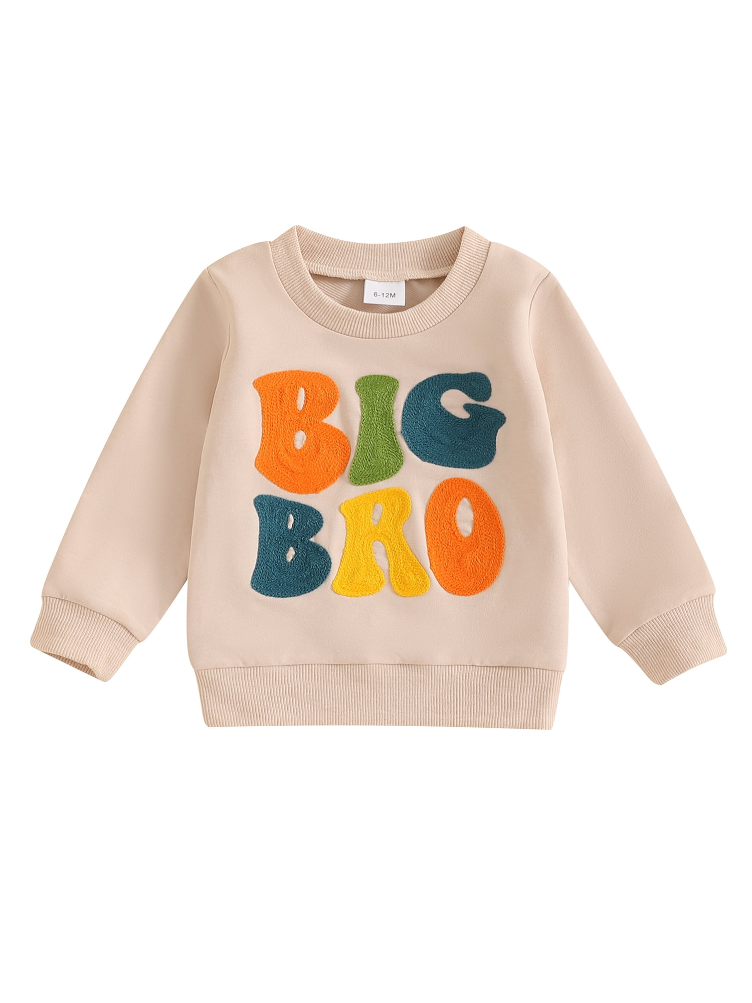 Bmnmsl Toddler Boys Sweatshirts Long Sleeve Letter Embroidery Pullovers ...
