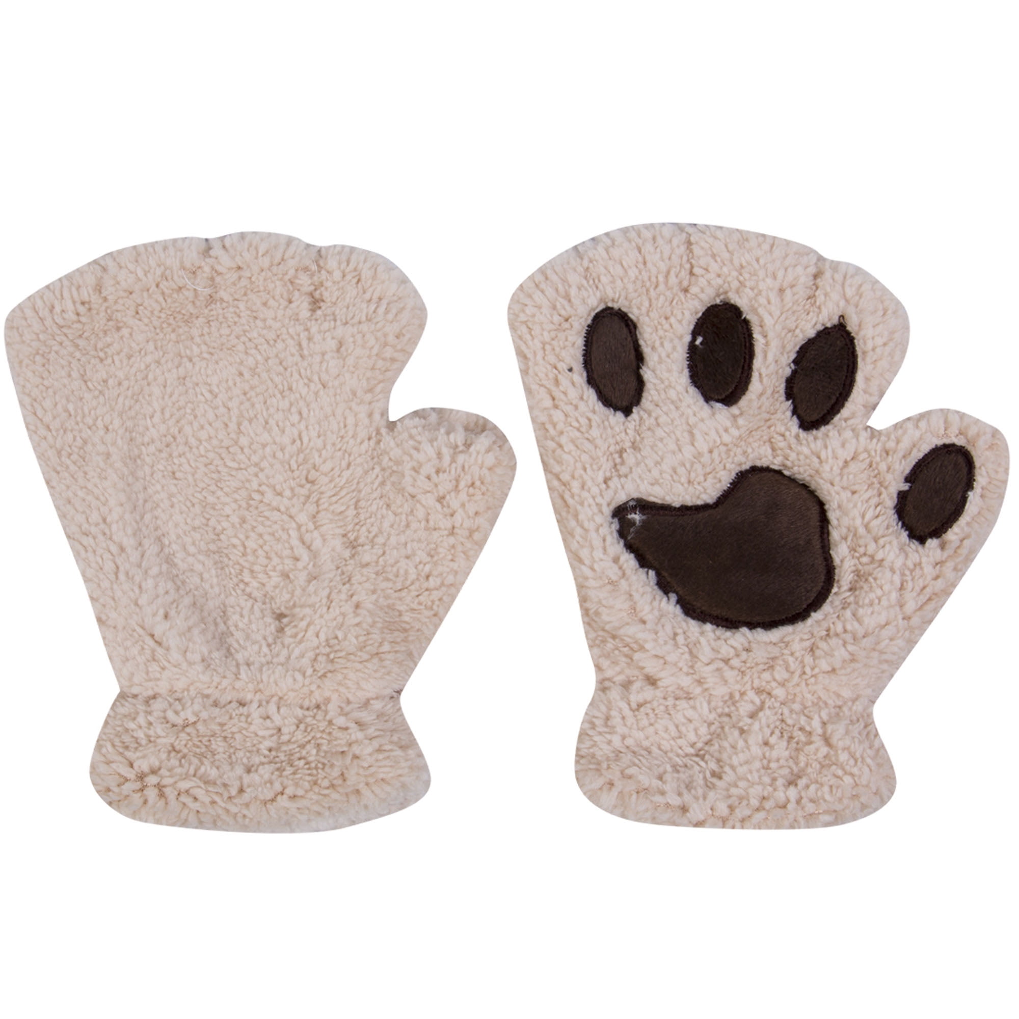 Bmnmsl Women Cat Claw Paw Mitten Plush Glove Winter Half Finger ...