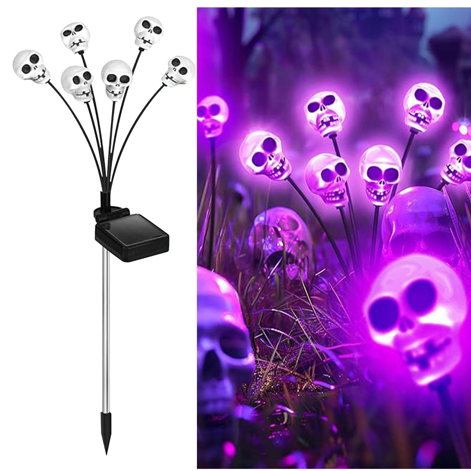 Bmnokb Halloween Decorations Outdoor, Halloween Skull Solar Lights ...