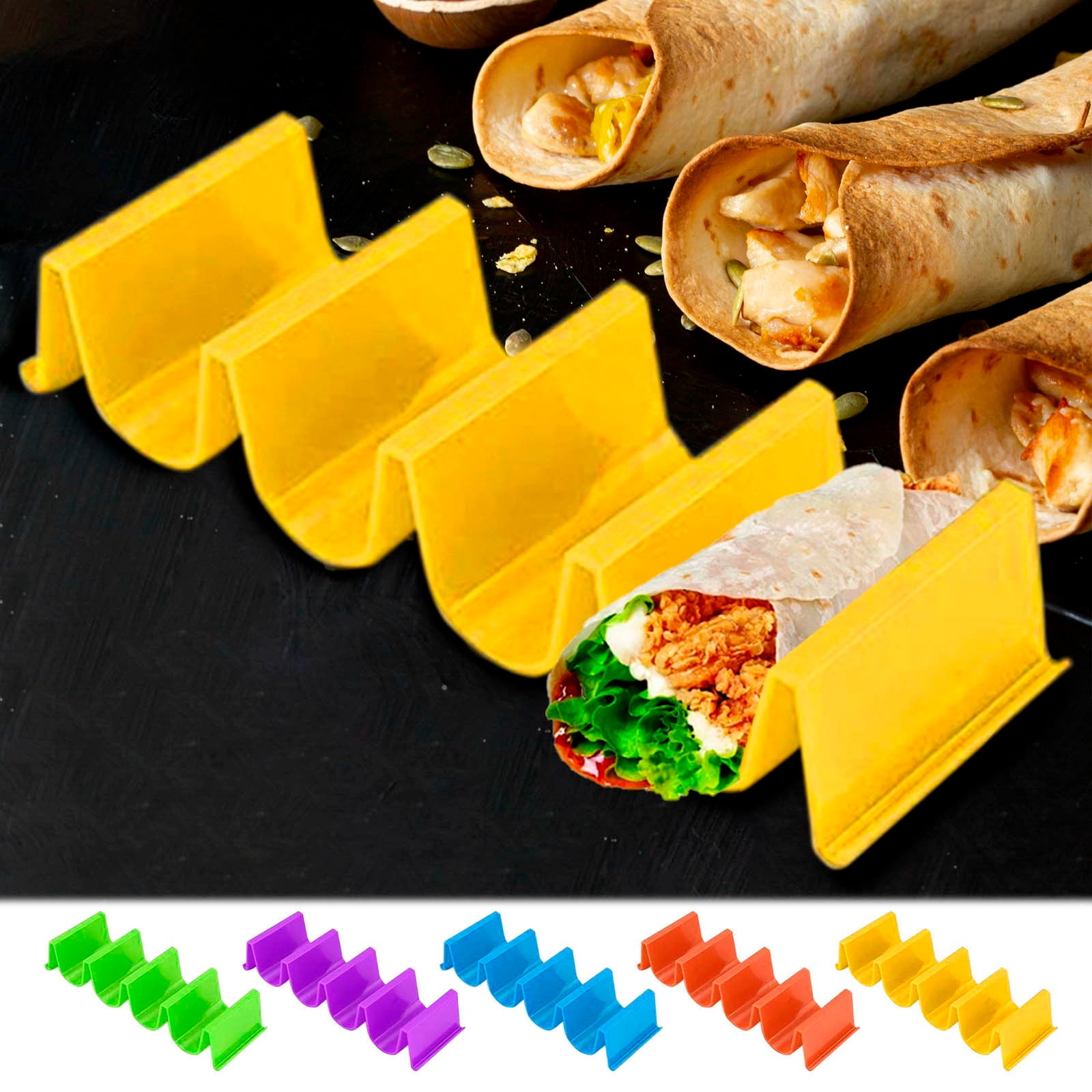 Bmnokb Holds 4 Tacos Per Truck Tray Rack Taco Rack Taco Rack Wavy Taco ...