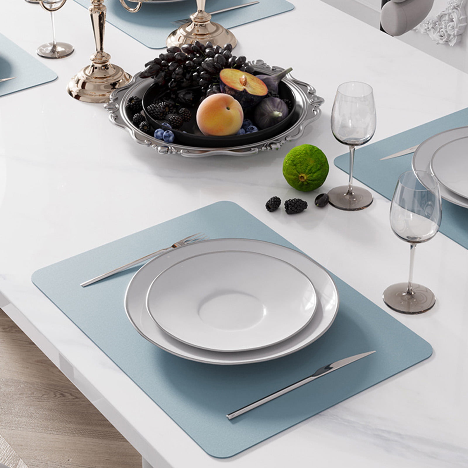 Bmnokb Vinyl Placemats, 23.6"x19.6" Extra Large Placemat, Kitchen ...