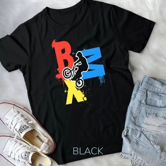 Bmx Racing Bike Rider American Retro T Shirt Unisex T-Shirt - Walmart.com