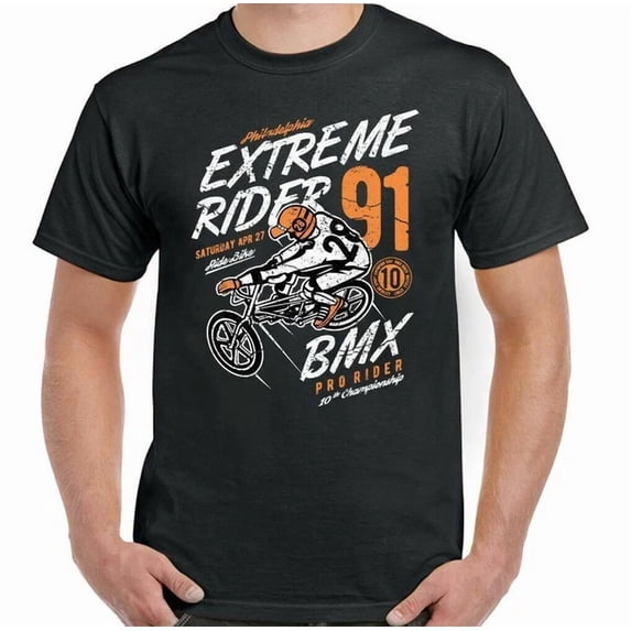 Bmx T-Shirt Extreme Rider Mens Womens Pro Rider Bike Bicycle Cycling ...