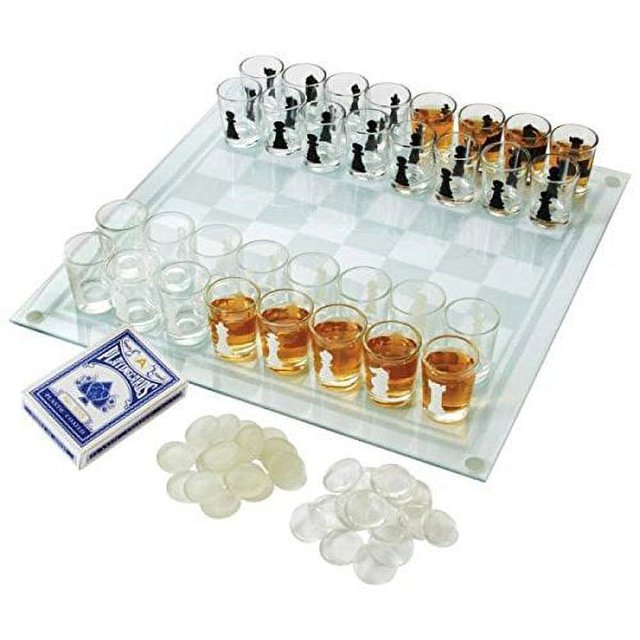 Bnfusa Maxam 3-in-1 Shot Glass Chess Set - SPCHESS2 - Walmart.com