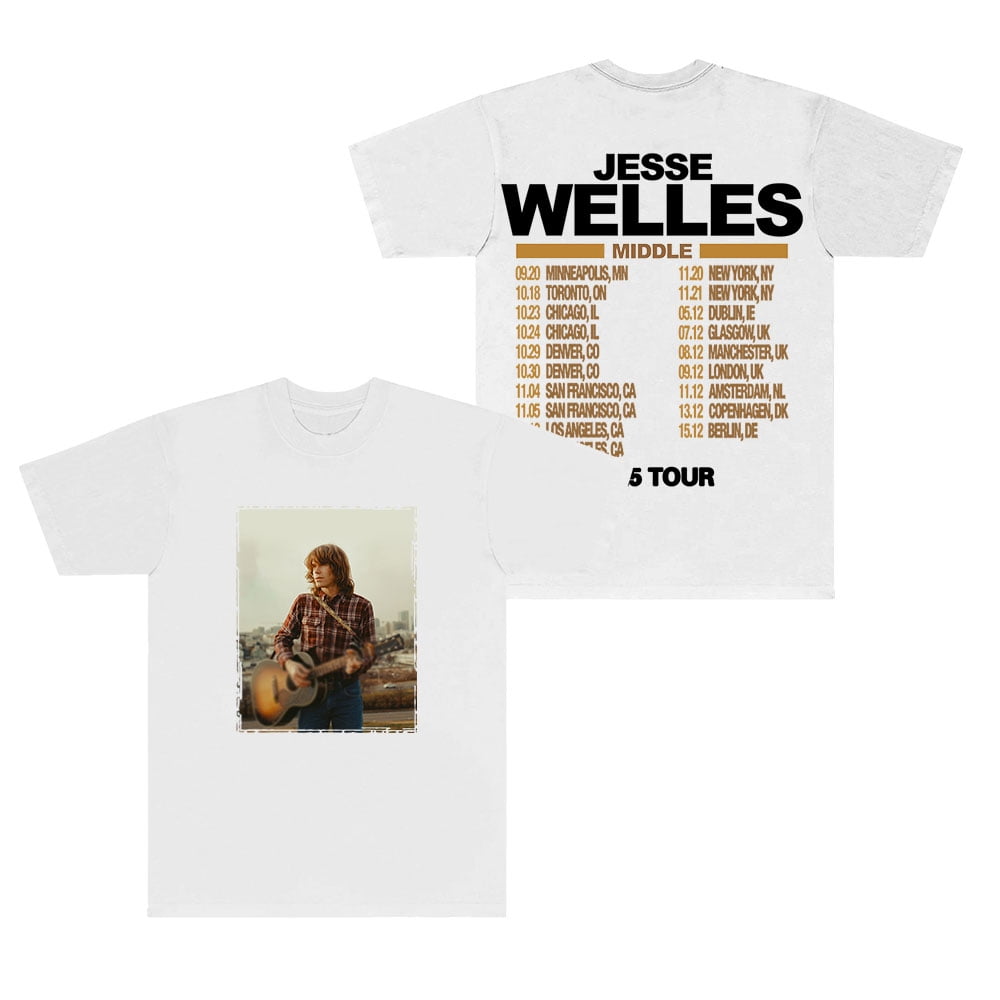 Bngkauyexdc Jesse Welles Middle Tour T-Shirts Unisex Short Sleeve Tee m ...