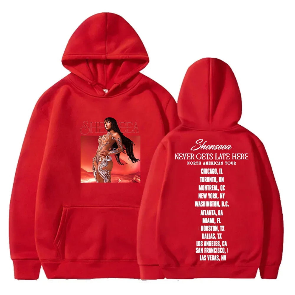 Bngkauyexdc Shenseea Never Gets Late Here Tour Merch Hoodies m ...