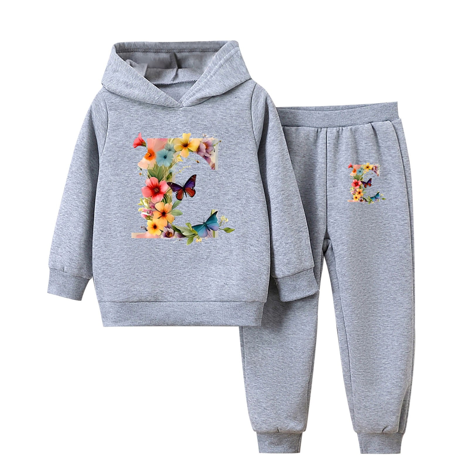 Bnwani 2 Piece Sets for Girls Spring Hoodies Long Sleeve Letter Cute ...