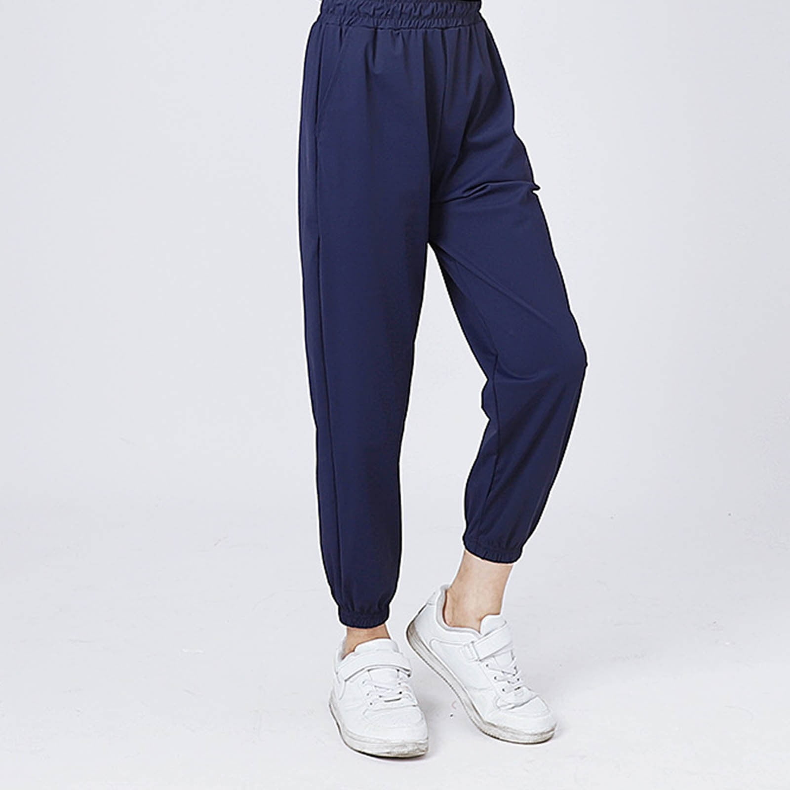 Bnwani Boys Sweatpants for Boys Long Sports Thin Solid Proof Pants Blue ...