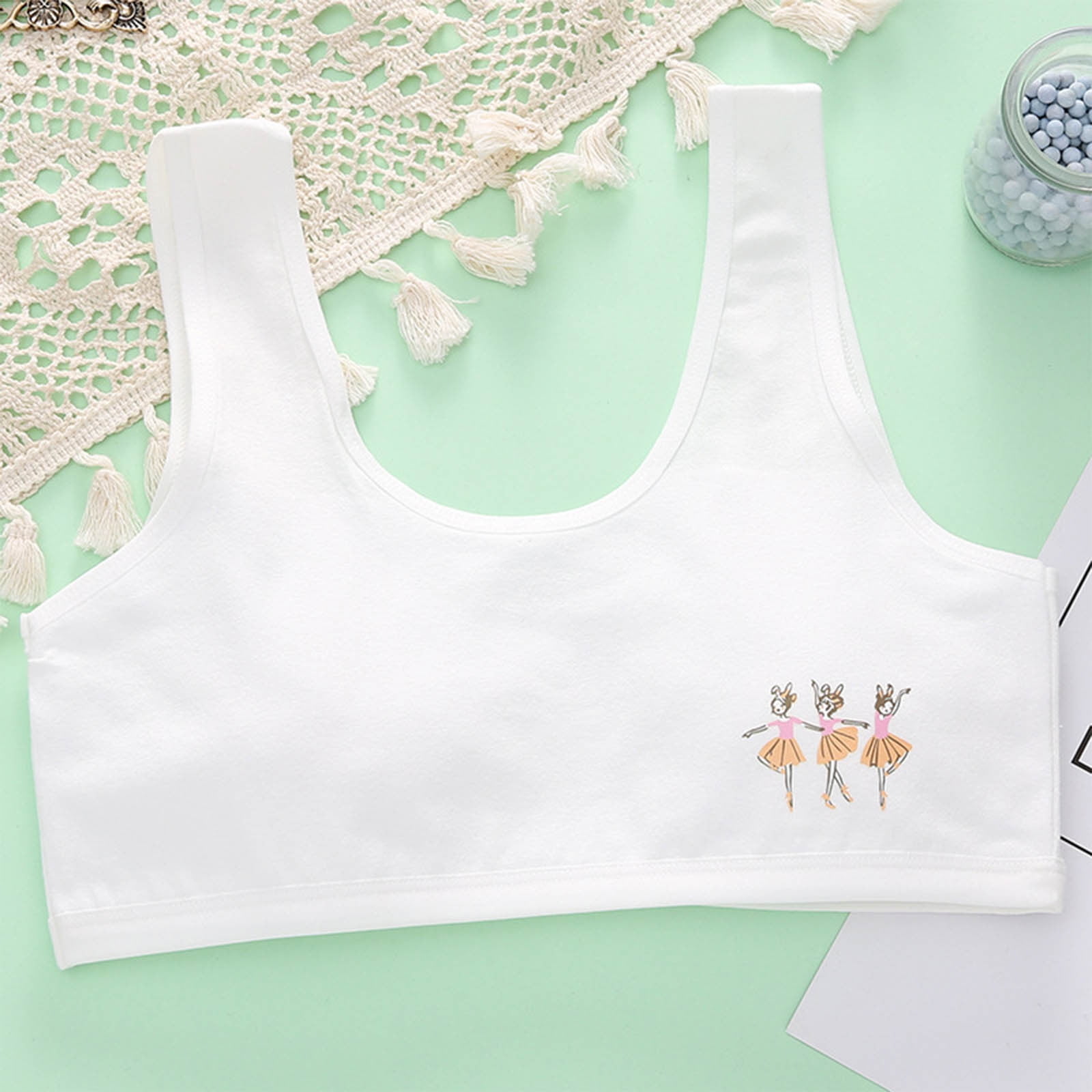 Bnwani Bras for Girls Adolescence Puberty Camisole Solid Print Bra ...