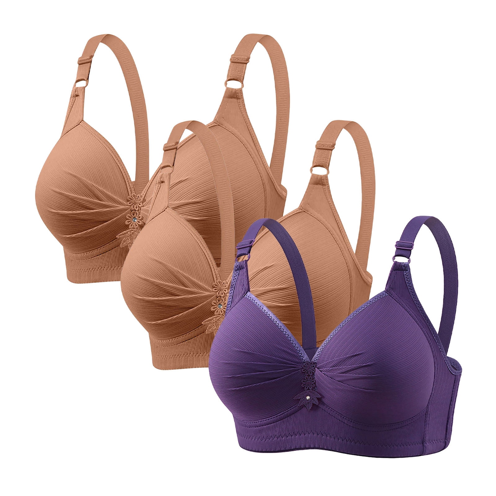 Bnwani Bras for Women No Underwire,Women's Bras,Push-Up,Casual,Front ...