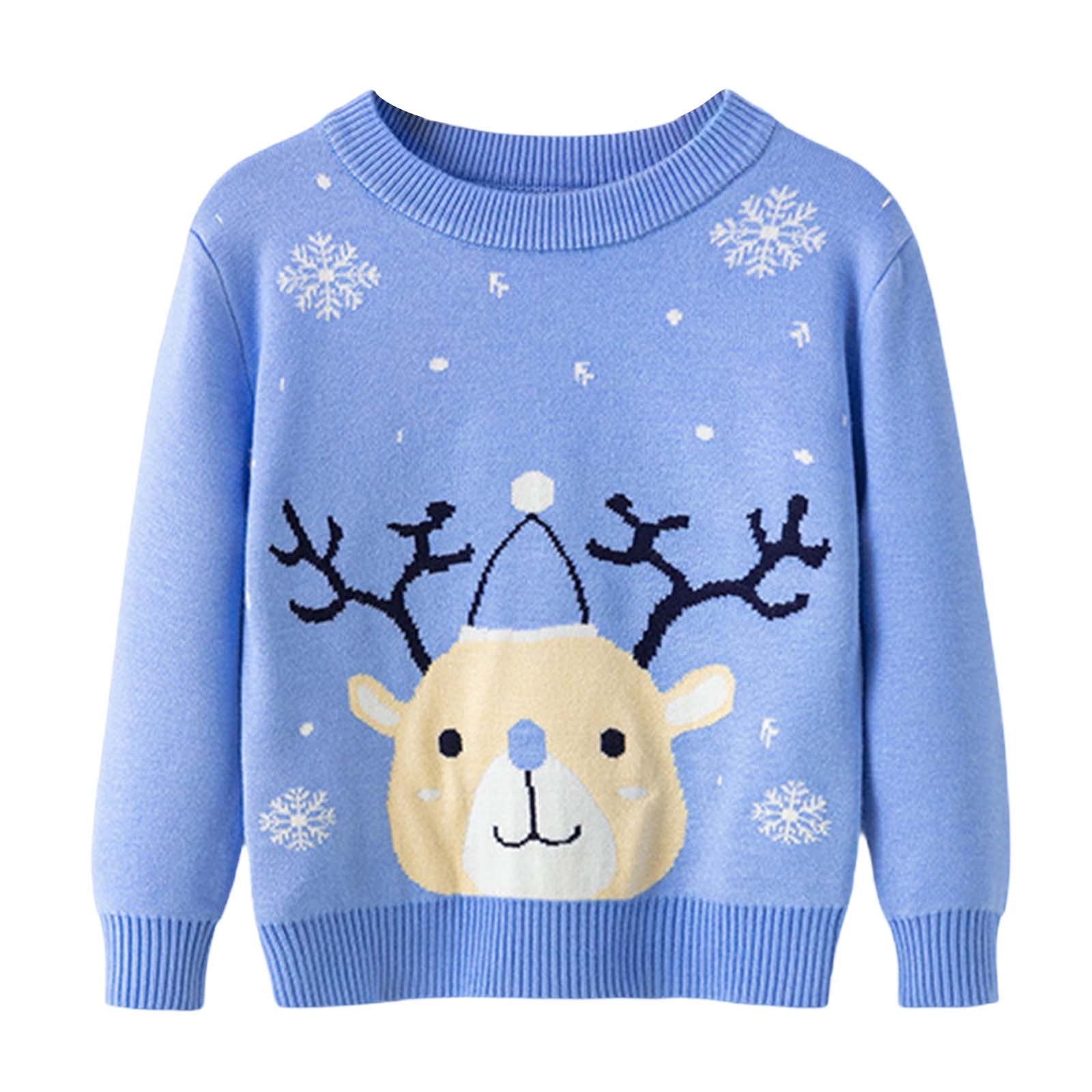 Bnwani Christmas Sweaters for Girl Toddler Fall Winter Knitted Crew ...