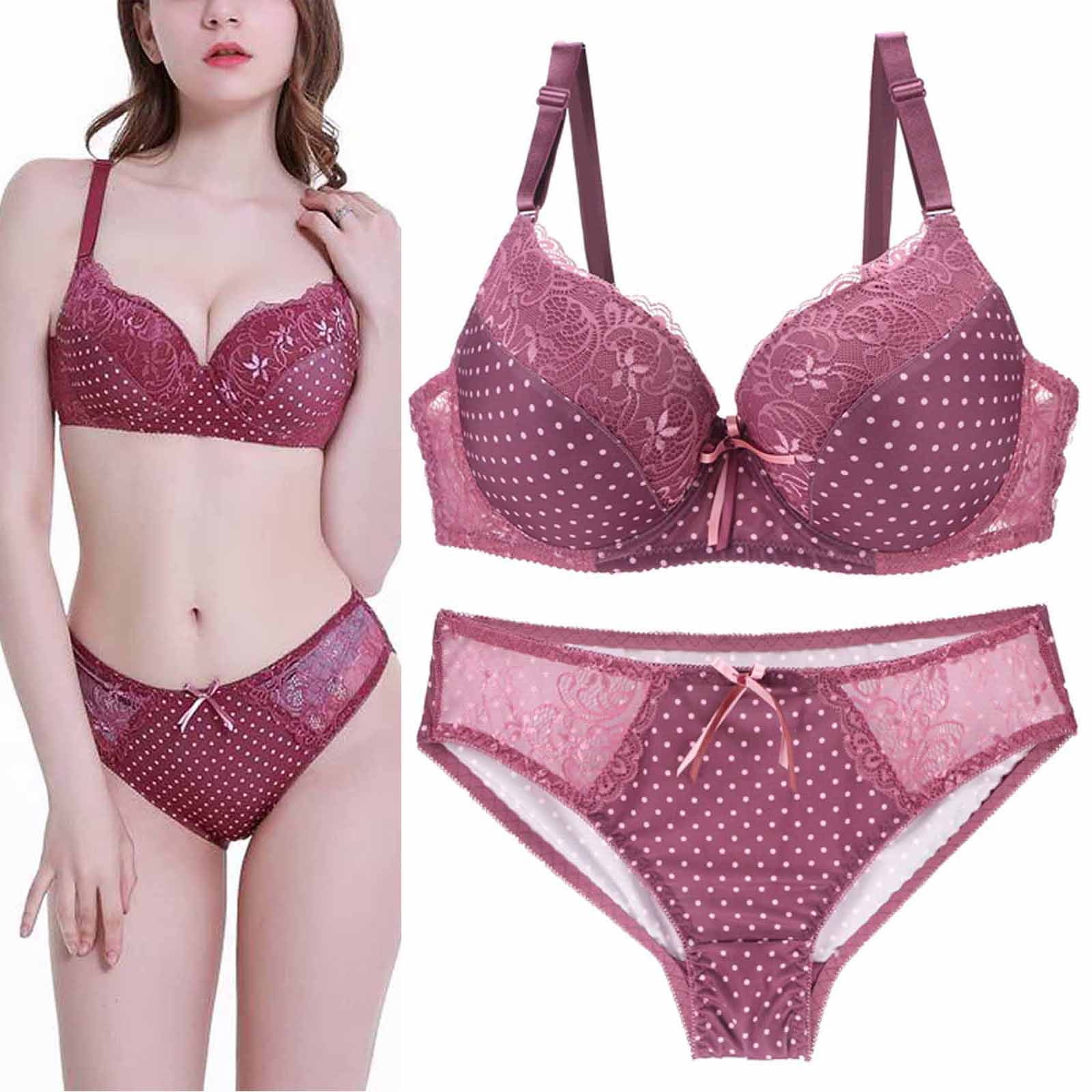 Bnwani Comfortable Bras for Women 95C Suit French Underwire Medium Thickness Bra Set - Walmart.com