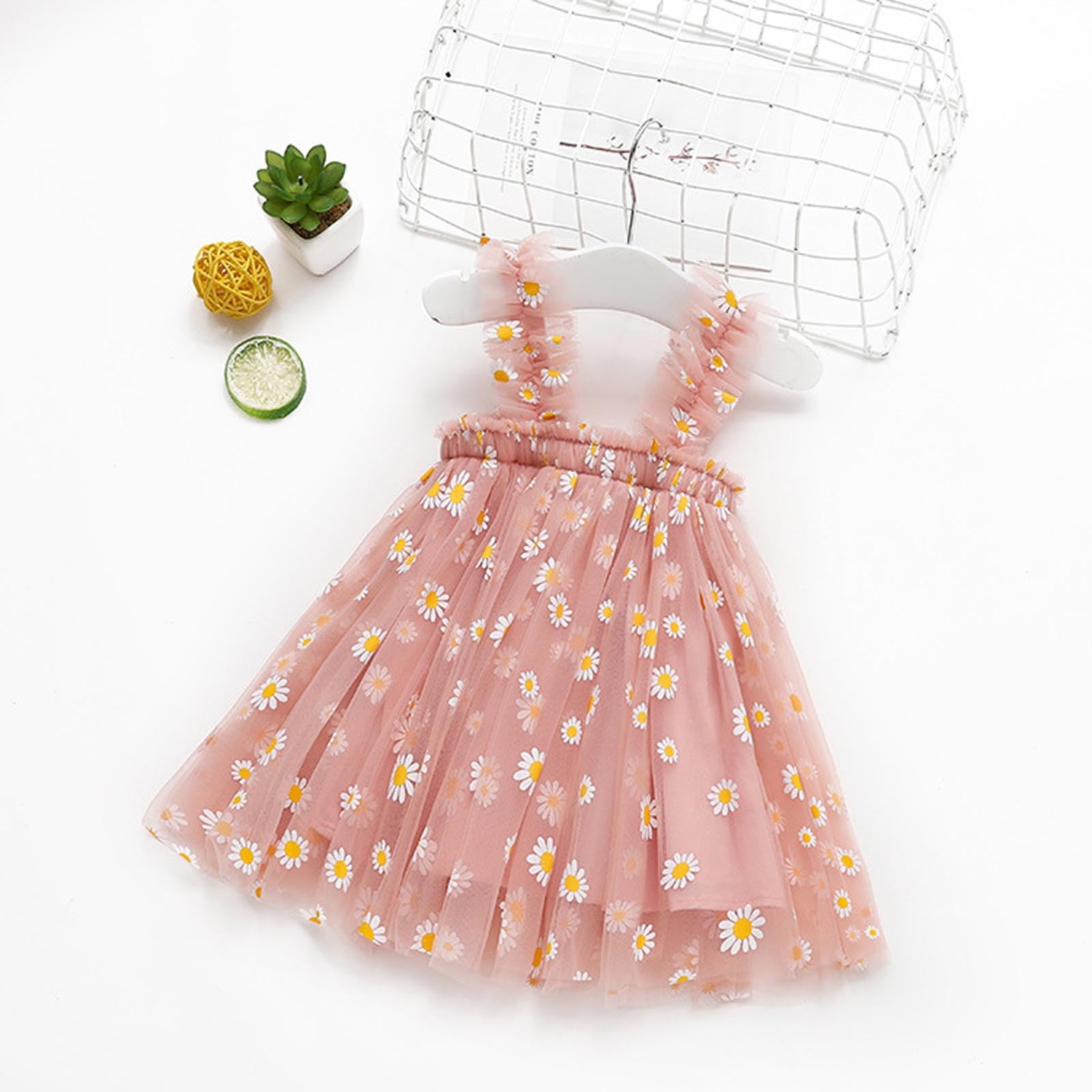 Bnwani Floral Dresses for Girl 2035 Toddler Girl Sleeveless Sun Dress ...