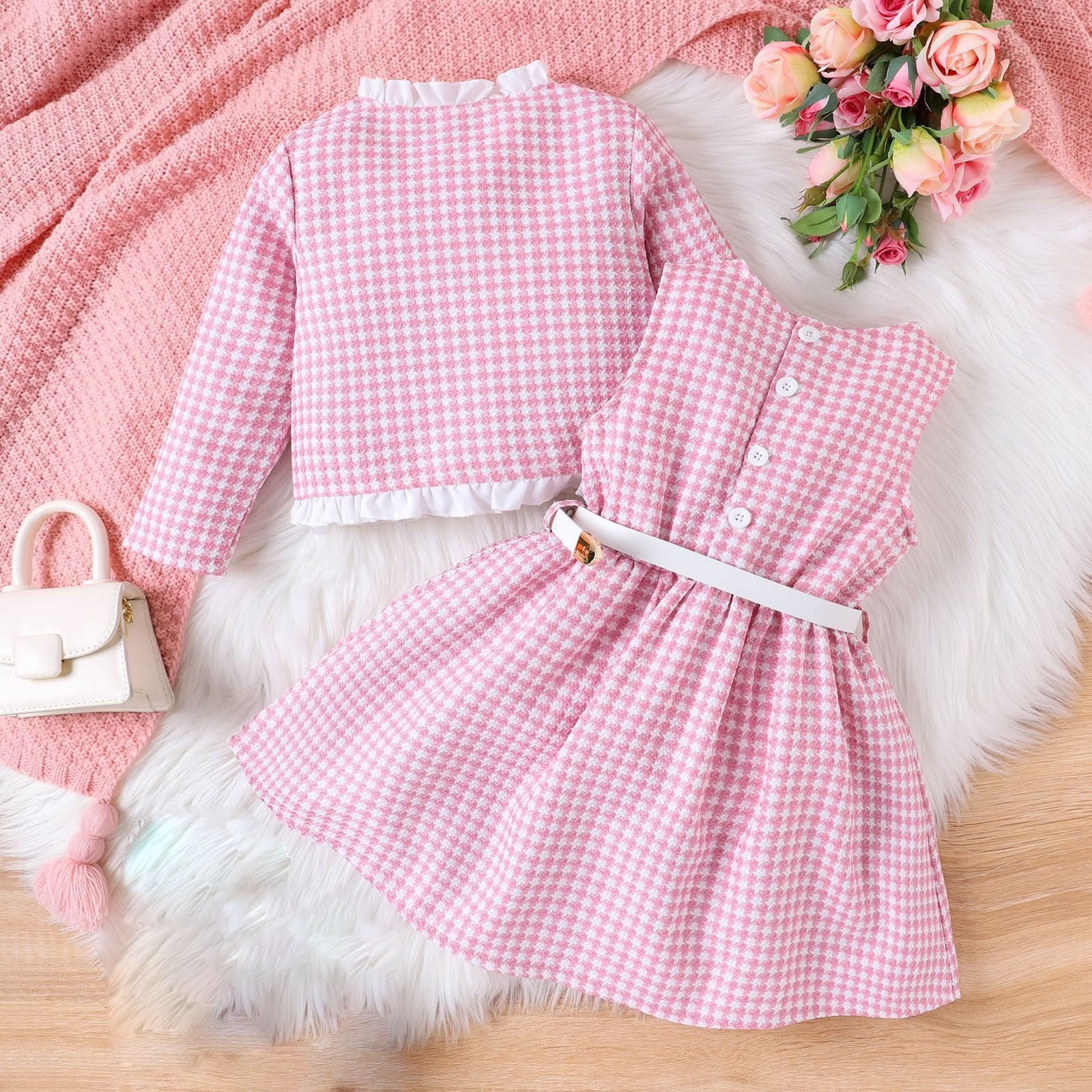 Bnwani Girl'S Casual Dresses Elegant Slim Set Sleeveless Dress Belt ...